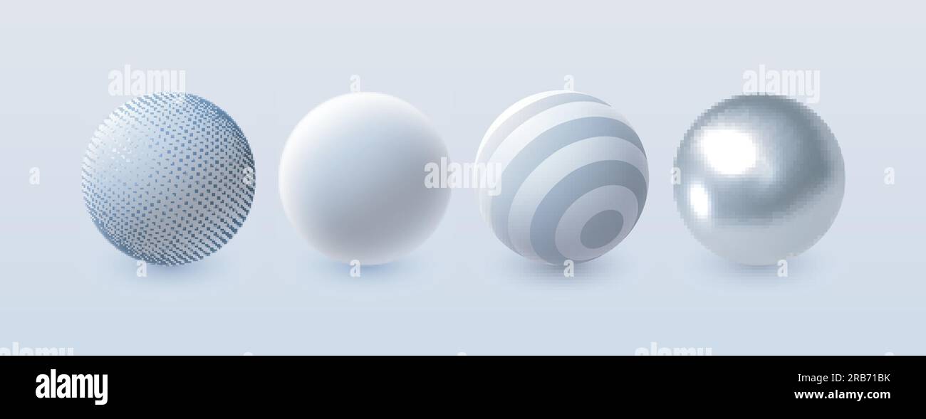 Silver spheres Stock Vector Images - Alamy