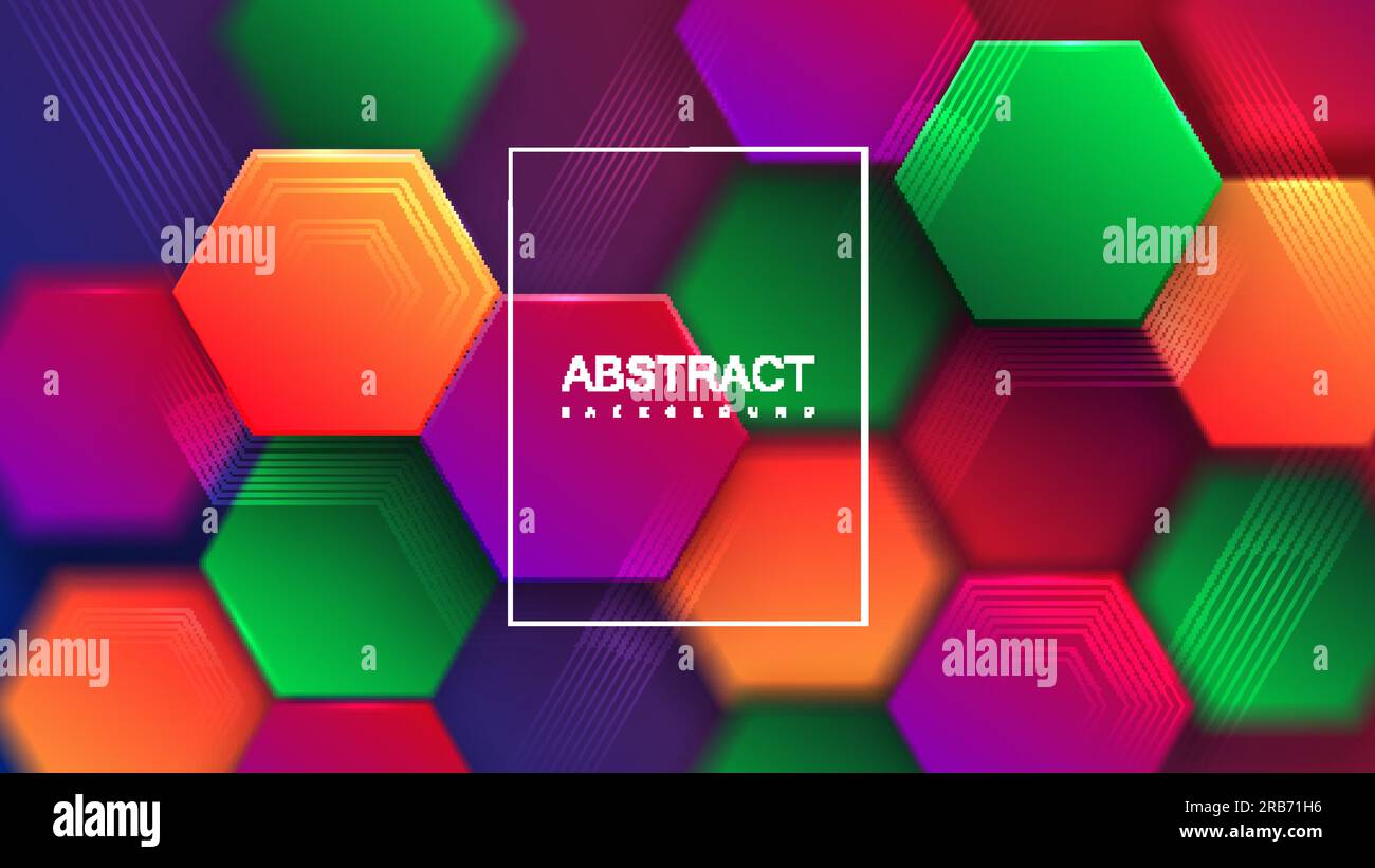 Gradient hexagonal hi-res stock photography and images - Alamy