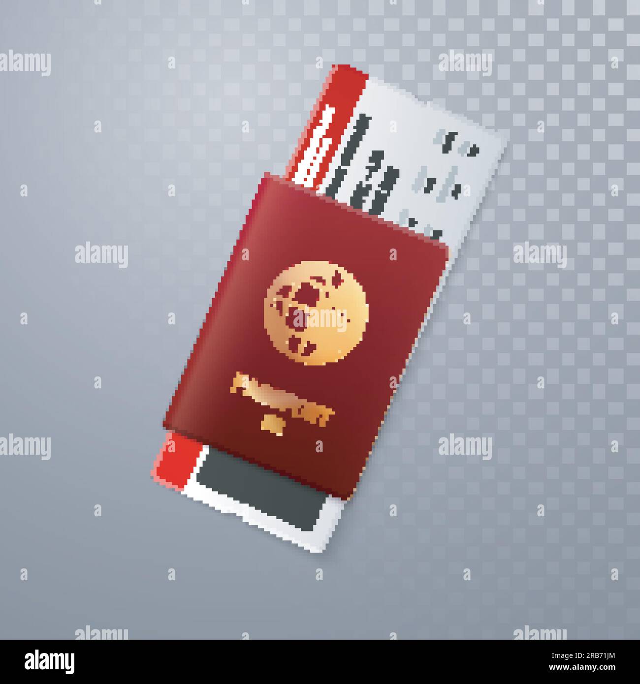 Biometric passport boarding pass Stock Vector Images - Alamy