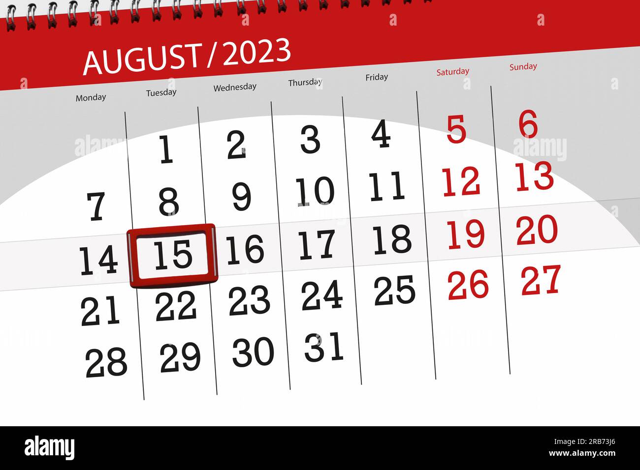 Calendar 2023, deadline, day, month, page, organizer, date, August ...
