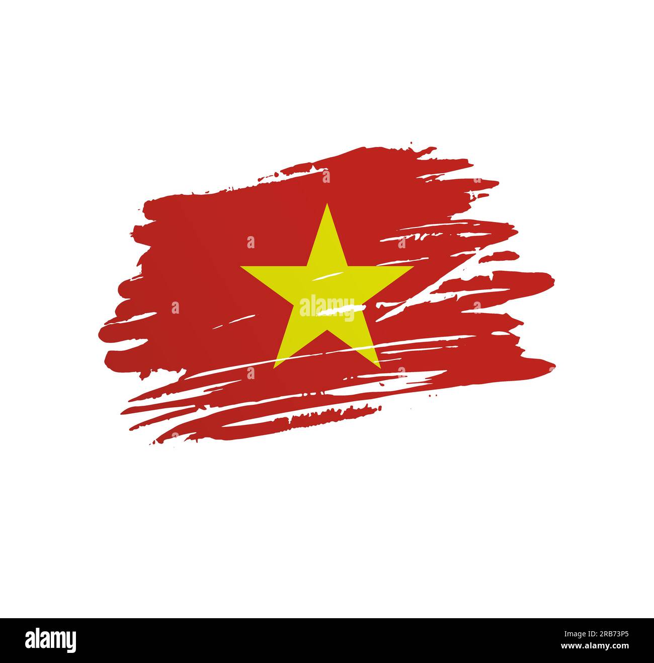 Vietnam flag - nation vector country flag trextured in grunge scratchy ...