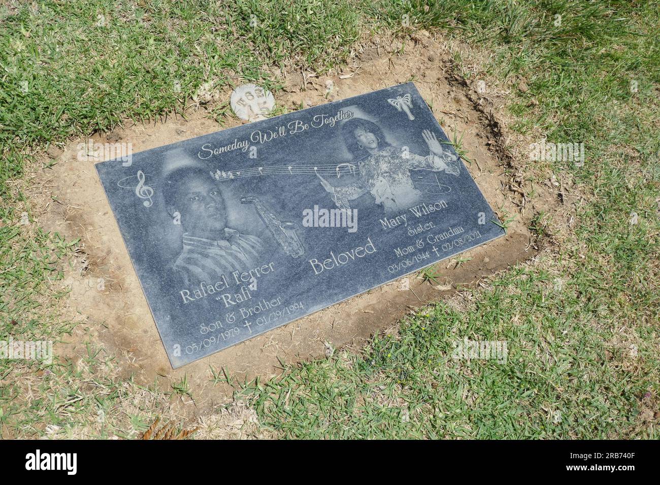Culver City, California, USA 6th July 2023 Singer Mary Wilson Grave at Holy Cross Cemetery on ...