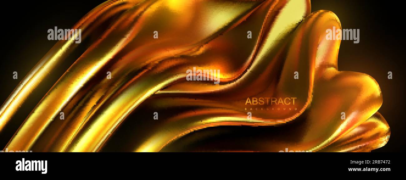 Abstract golden background with smooth wavy structure Stock Vector ...