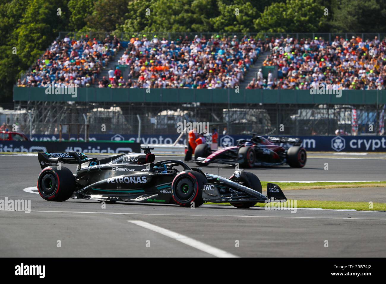 Silverstone circuit, Silverstone, England, July 07, 2023, George ...