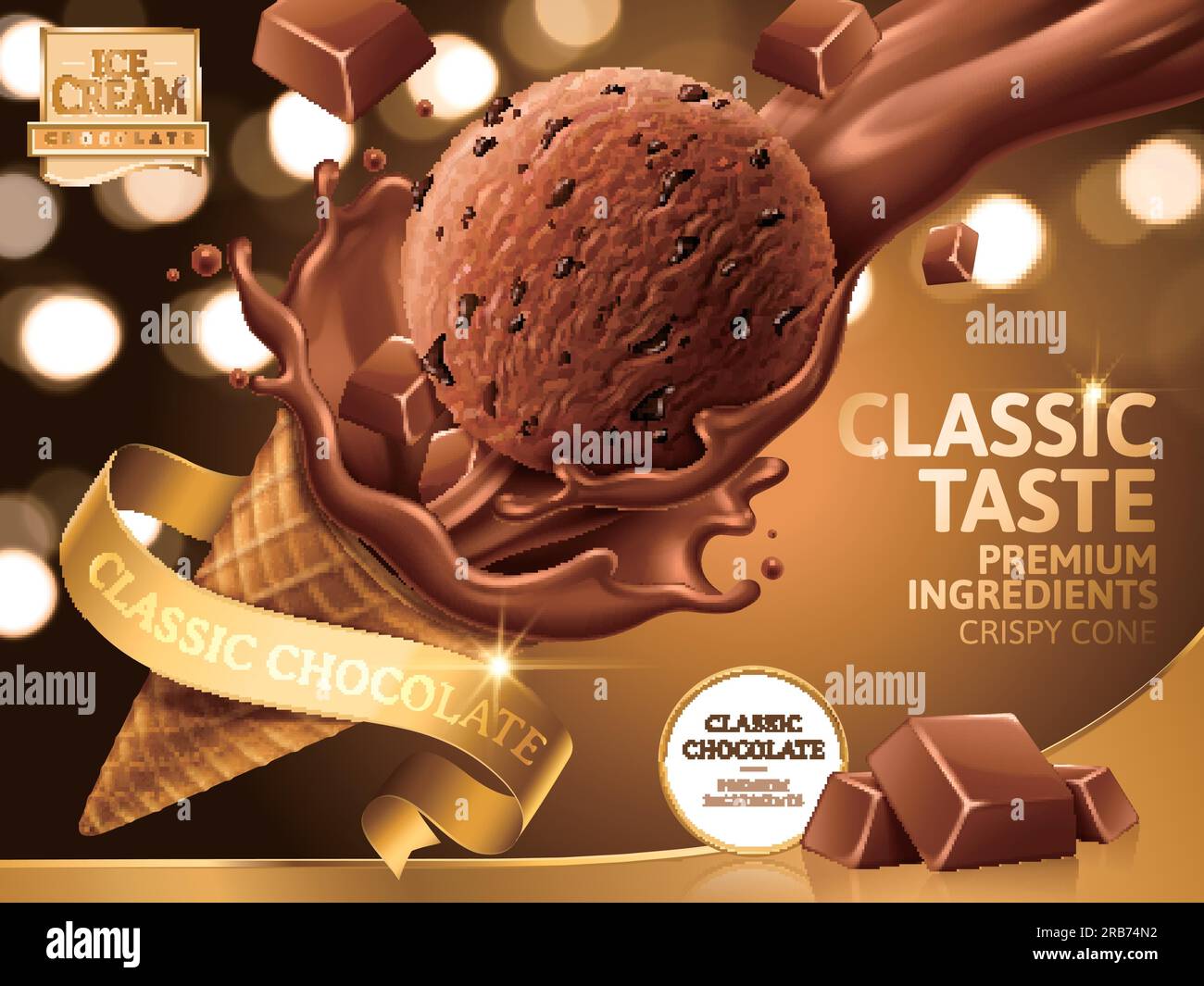 Ice cream cones and toppings Stock Vector Images - Alamy