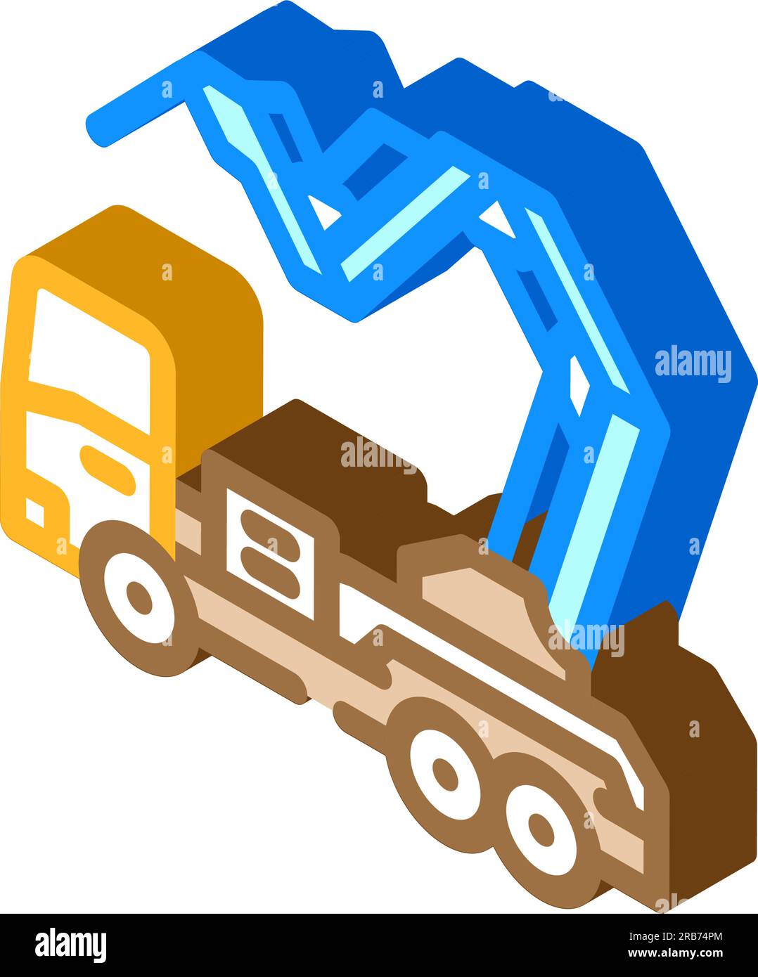 ditch digger civil engineer isometric icon vector illustration Stock ...