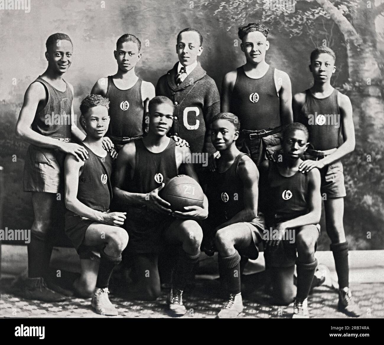 Winchester, Kentucky: c. 1921 The African American basketball team at ...