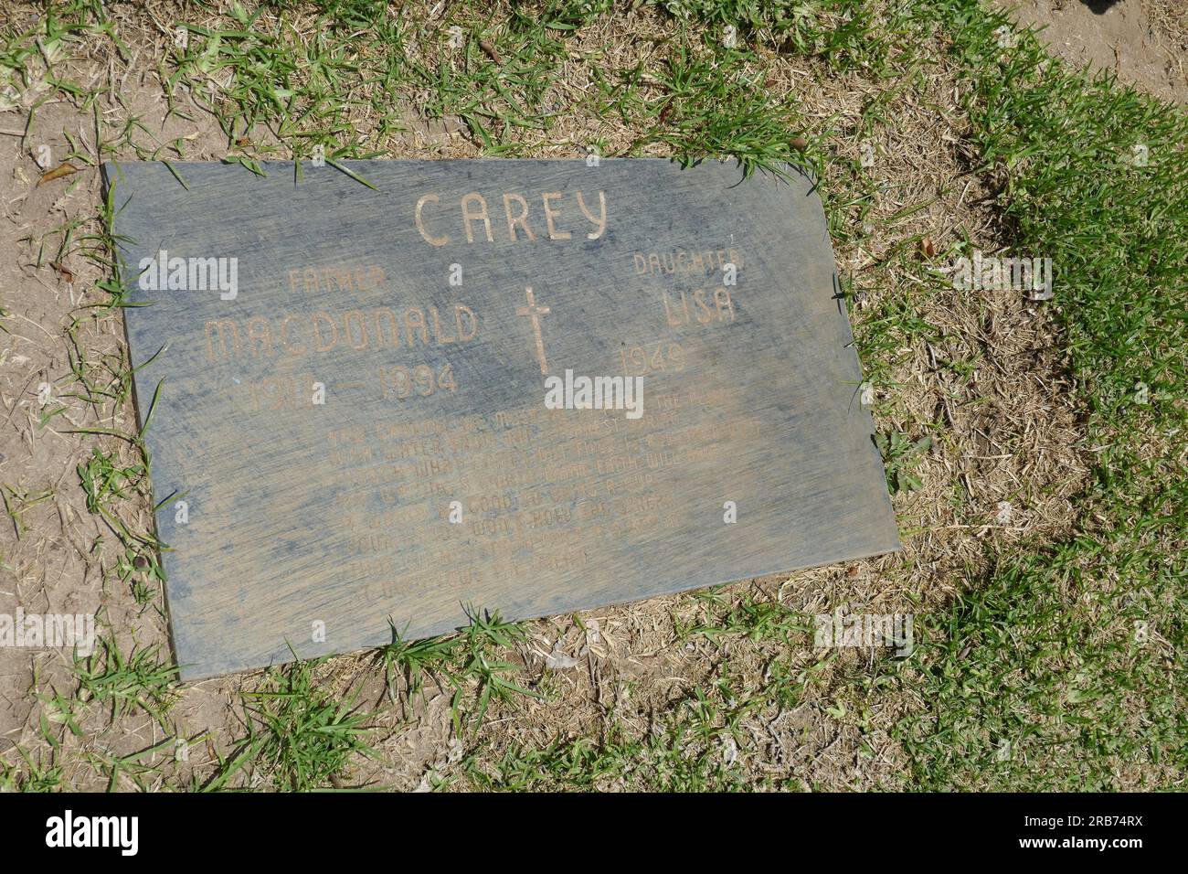 Culver City, California, USA 6th July 2023 Actor Macdonald Carey Grave ...