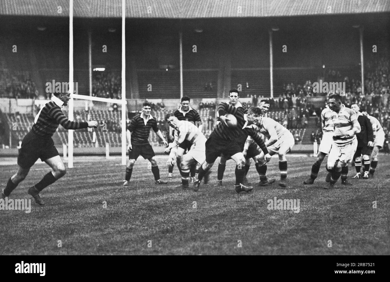London, England: May, 1931 A scene from the Rugby League Challenge Cup ...