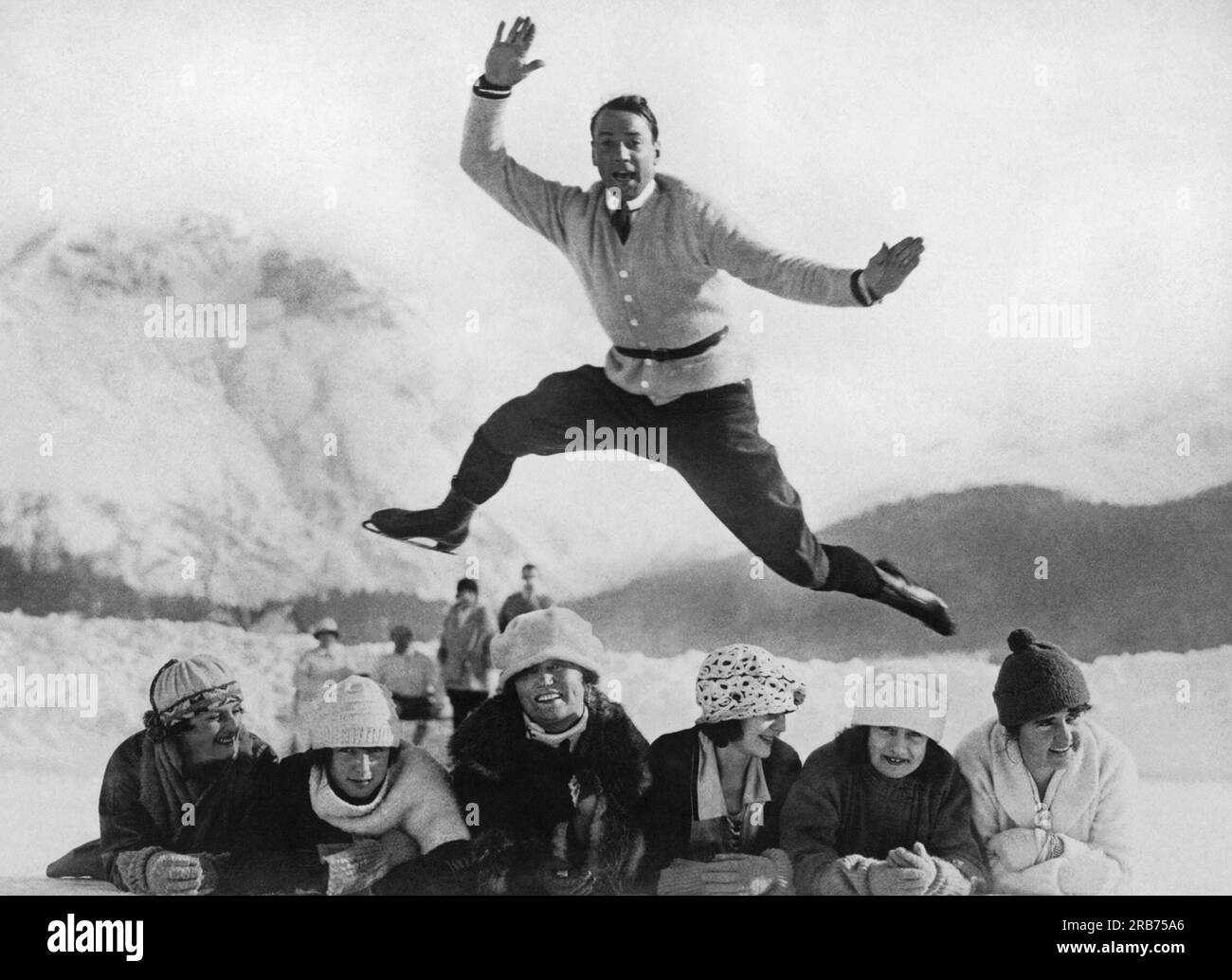 St. Moritz, Switzerland: December 28, 1923 American ice skating ...