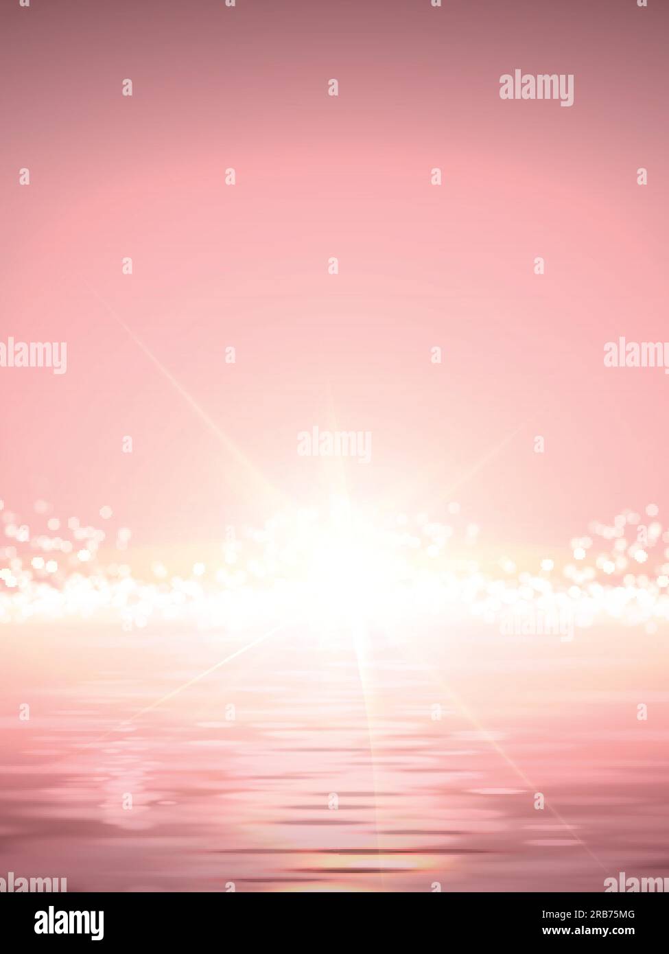 Reflection in sunshine lake Stock Vector Images - Alamy