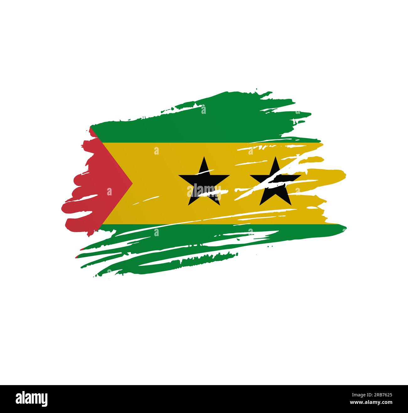 Sao Tome and Principe flag - nation vector country flag trextured in ...