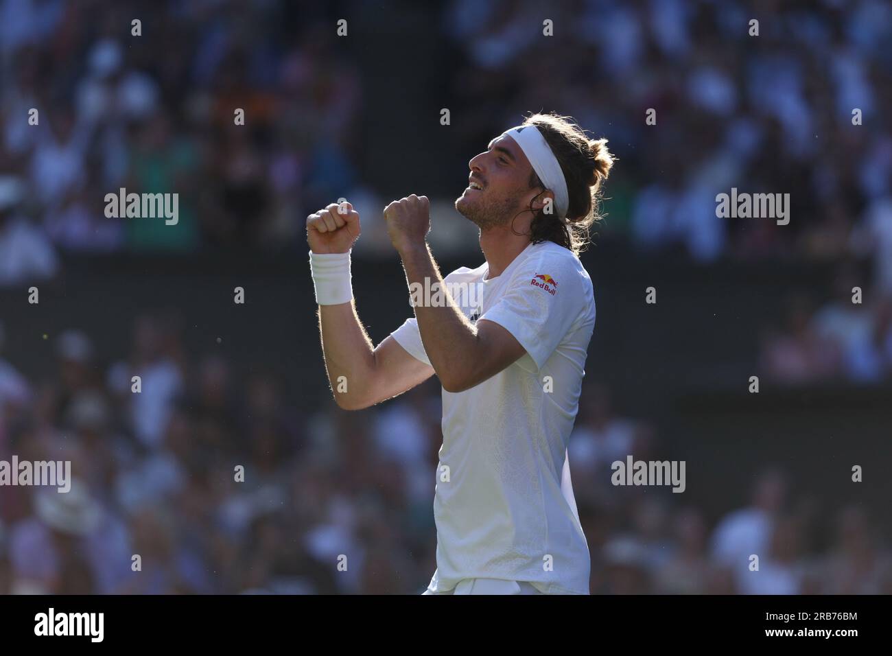 London, UK. 07th July, 2023. Stefanos Tsitsipas (Gre) during the 2023 ...