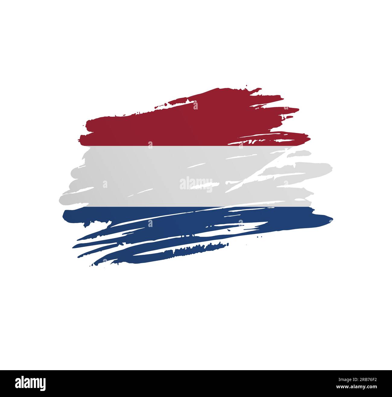 Netherlands flag - nation vector country flag trextured in grunge ...
