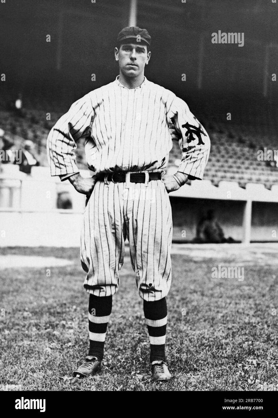 New York, New York: c. 1911 A portrait of New York Giants center ...