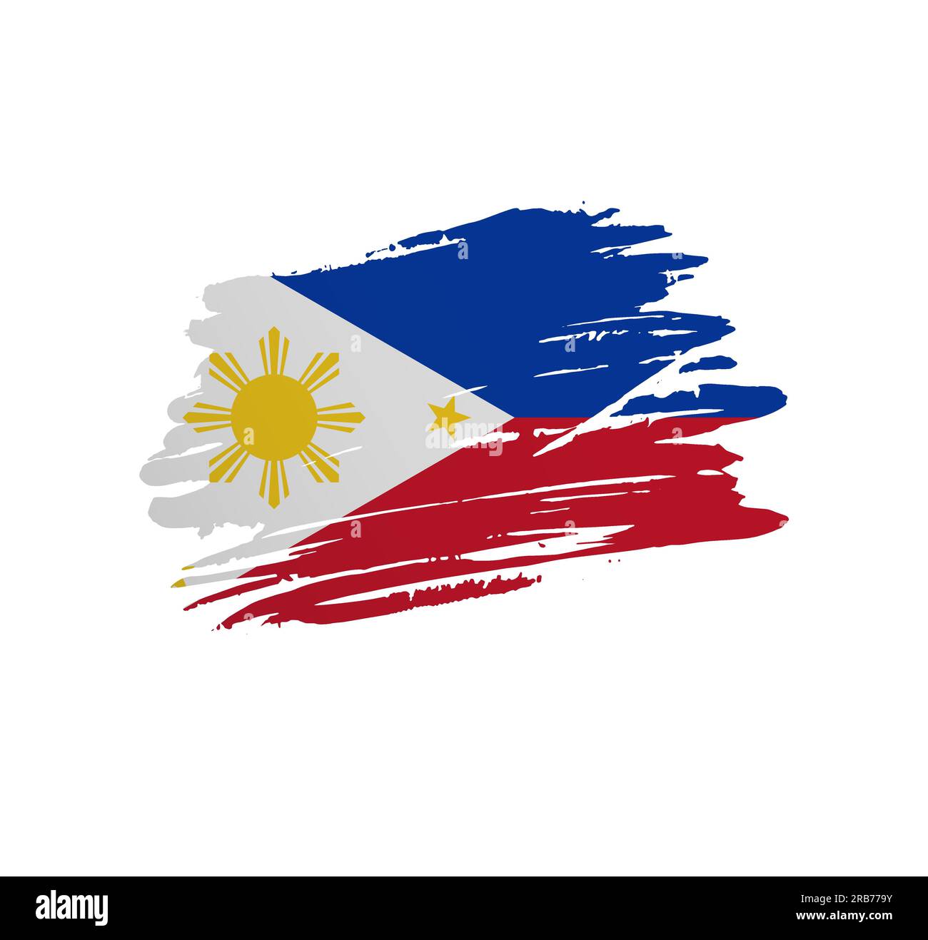 Philippines flag - nation vector country flag trextured in grunge ...