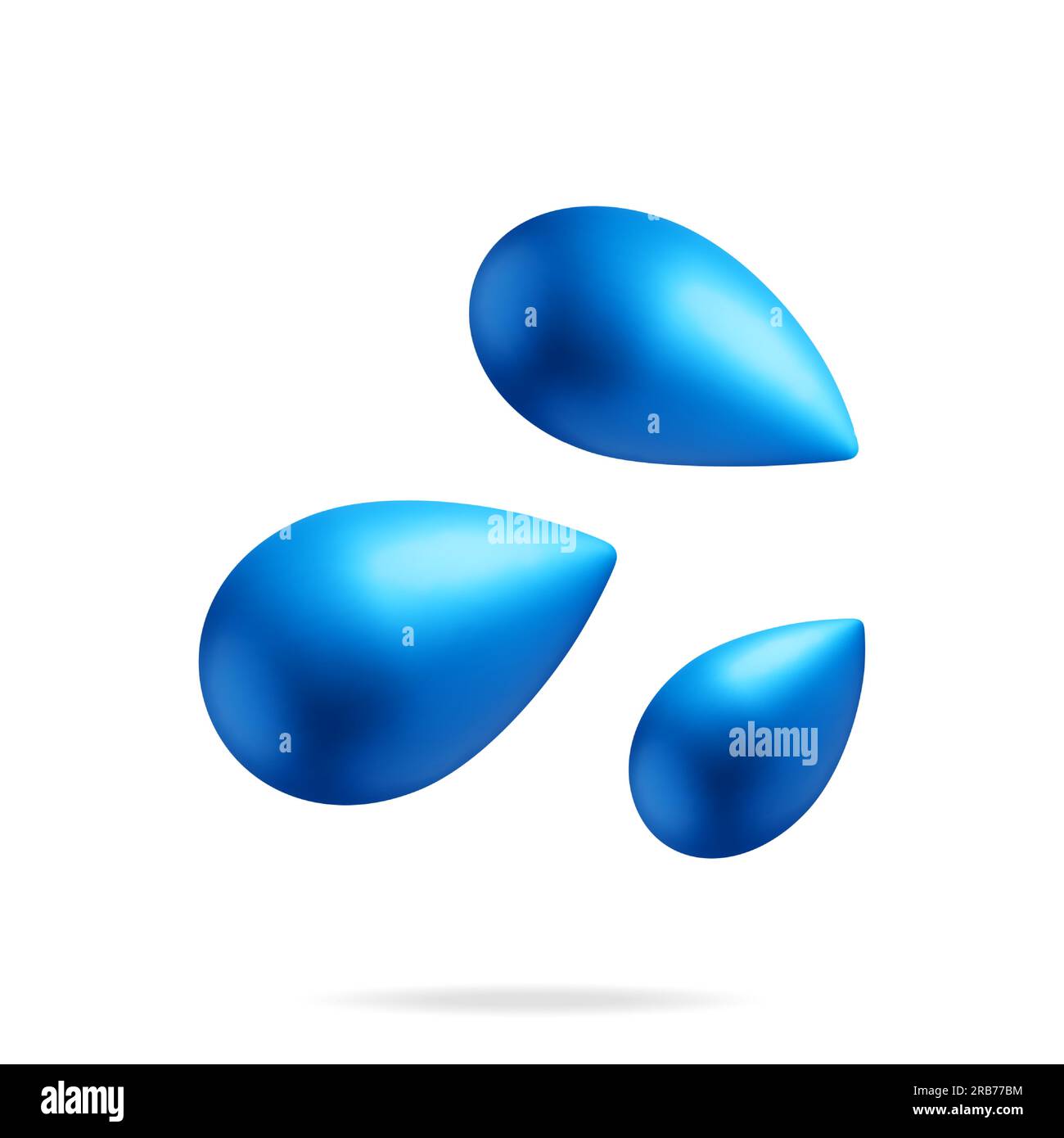 3D Blue Water Drop Icon Stock Vector Image & Art - Alamy