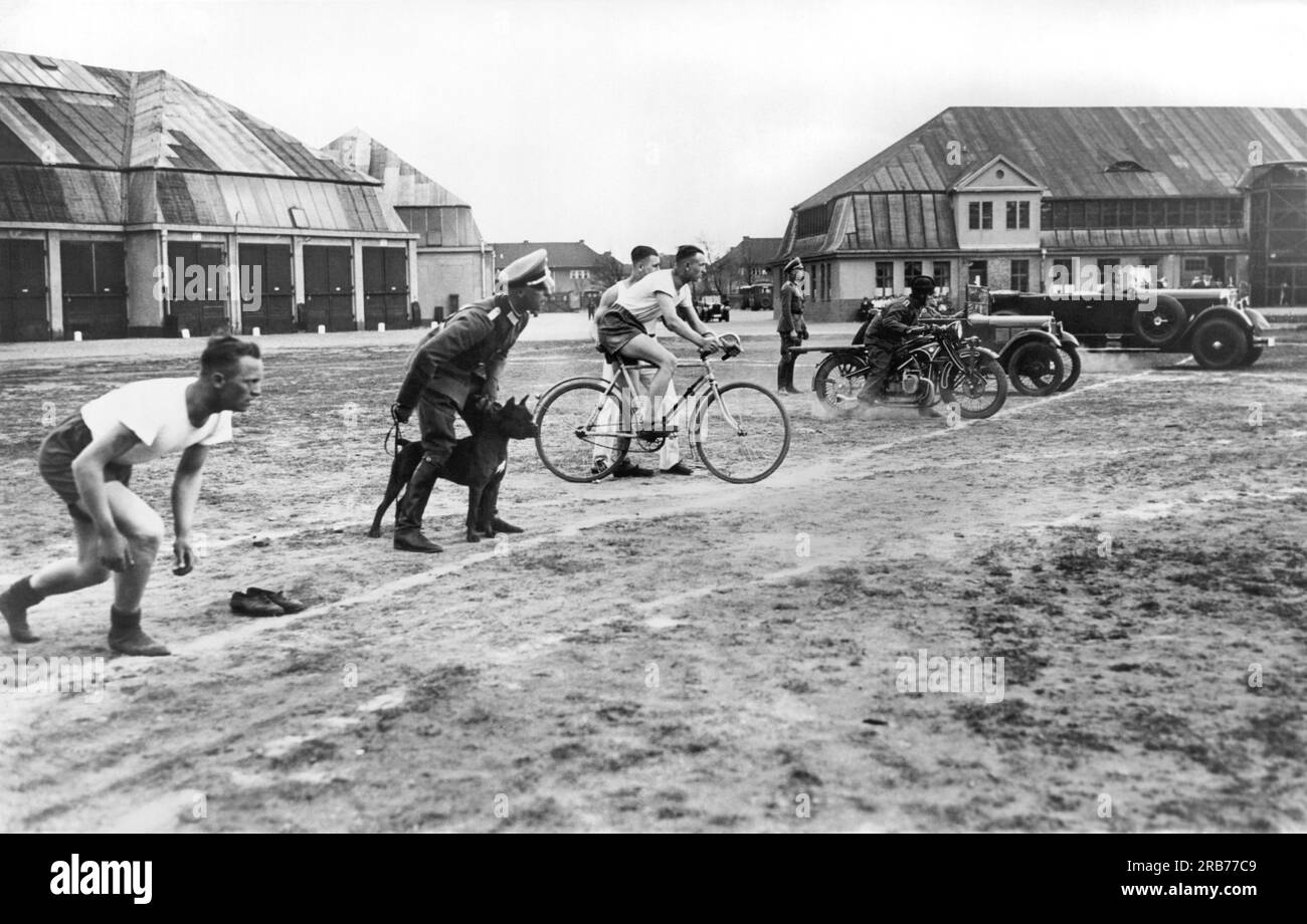 Berlin, Germany: c. 1929 The start of an unusual race in Berlin when a ...