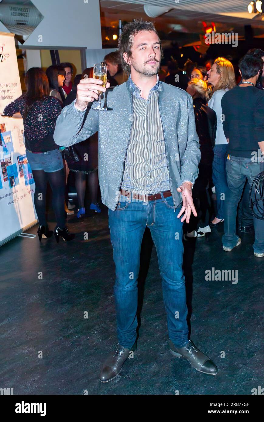 Darren McMullen spotted enjoying a drink at Rosemount Australia Fashion ...