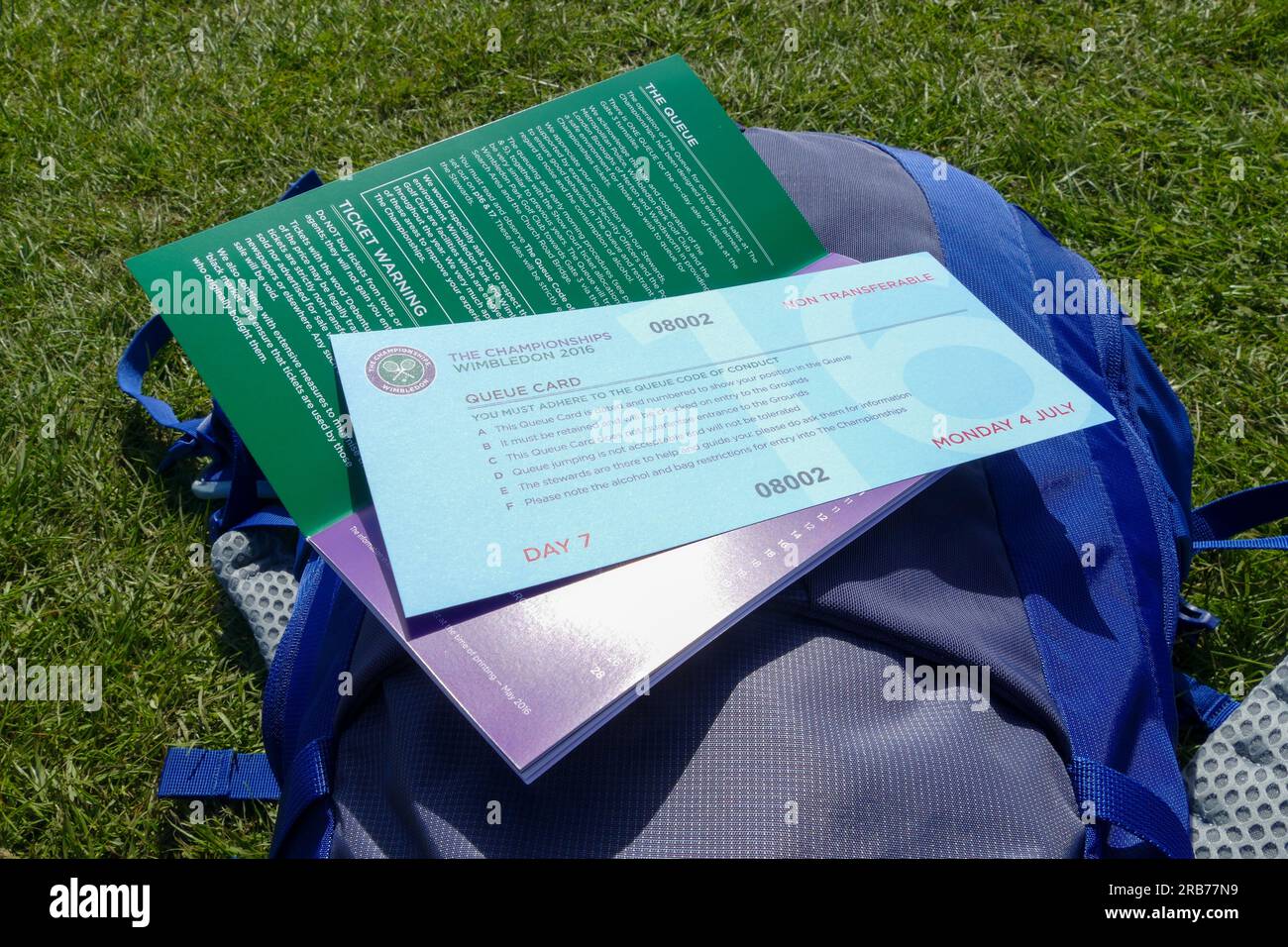 London, United Kingdom - July 4 2016: Queue Card at Wimbledon The Queue ...