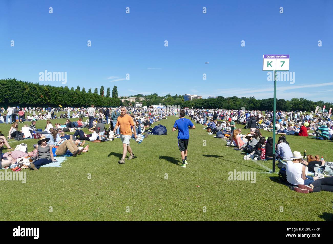 London, United Kingdom - July 4 2016: Wimbledon The Queue, fans are ...
