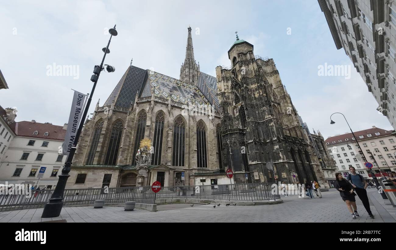 Vienna, Austria - June 8, 2023: Visitors enjoy sighseeing in ...