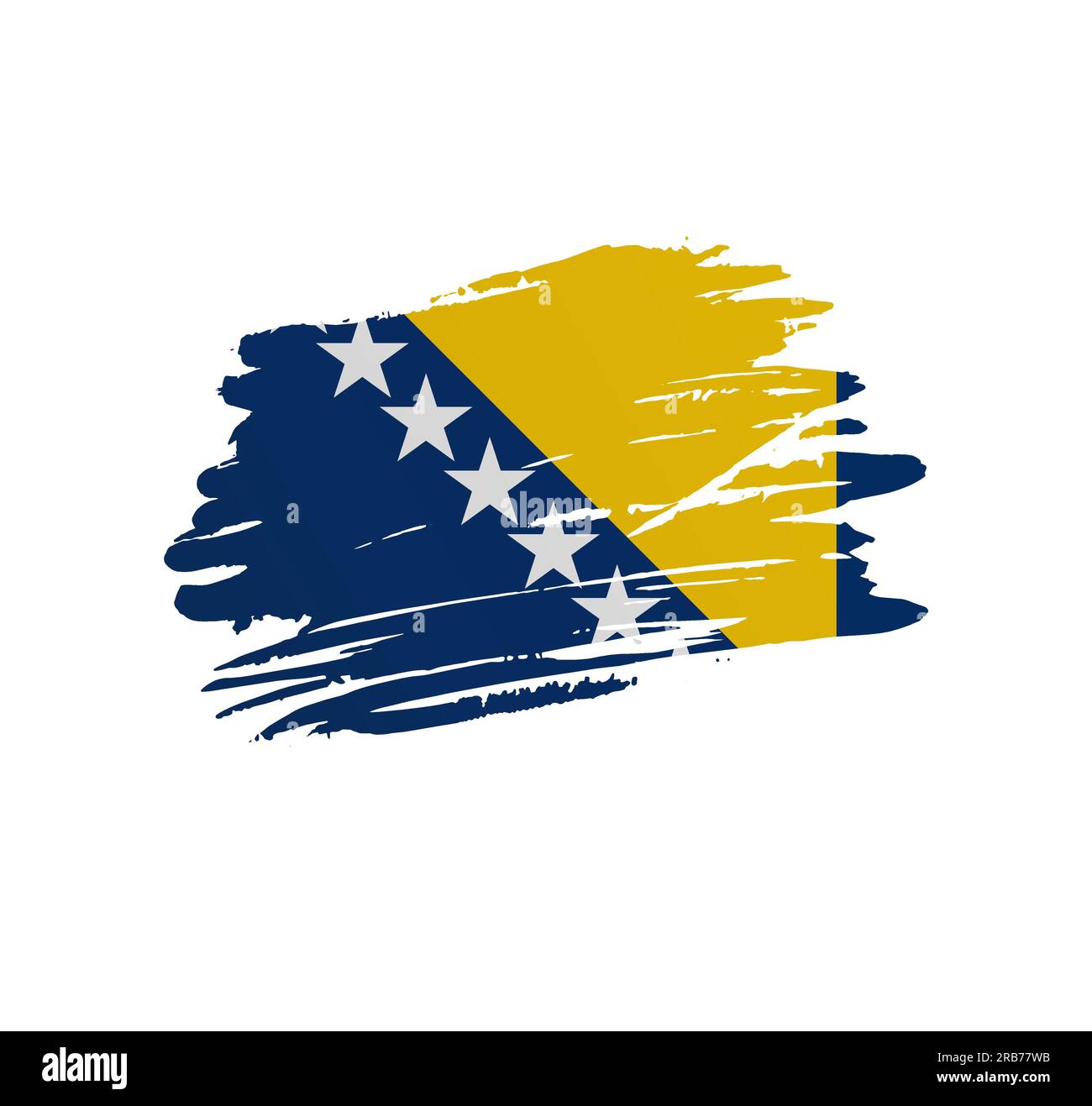 Bosnia and Herzegovina flag - nation vector country flag trextured in ...