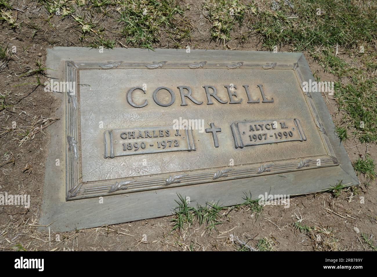 Culver City, California, USA 6th July 2023 Actor Charles Correll Grave ...