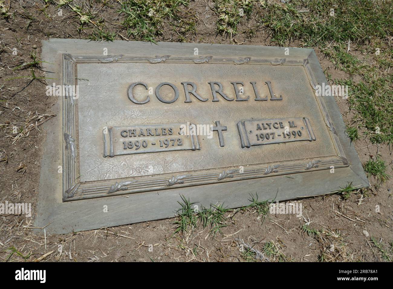 Culver City, California, USA 6th July 2023 Actor Charles Correll Grave ...