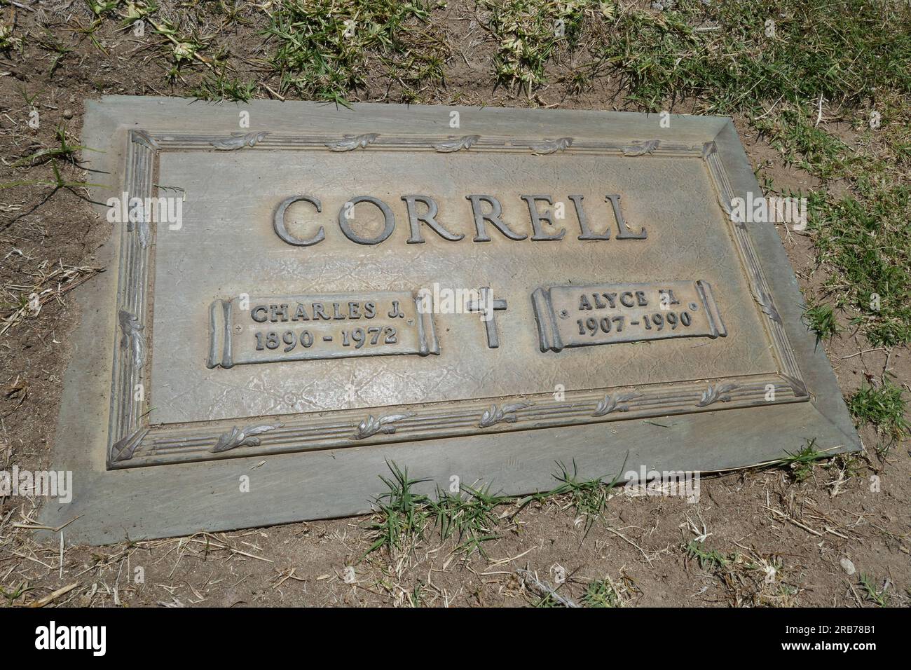 Culver City, California, USA 6th July 2023 Actor Charles Correll Grave ...