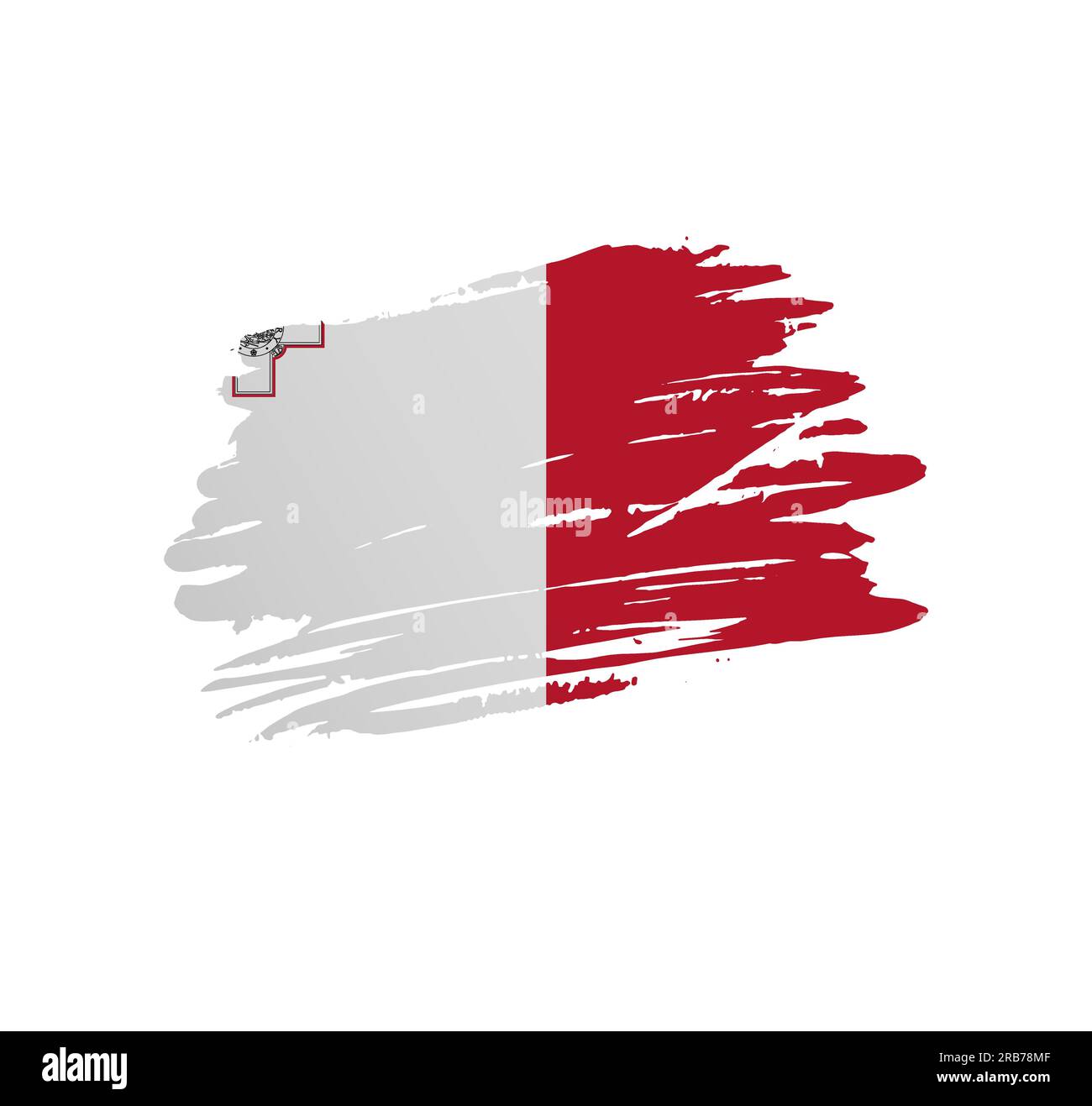 Malta flag - nation vector country flag trextured in grunge scratchy ...