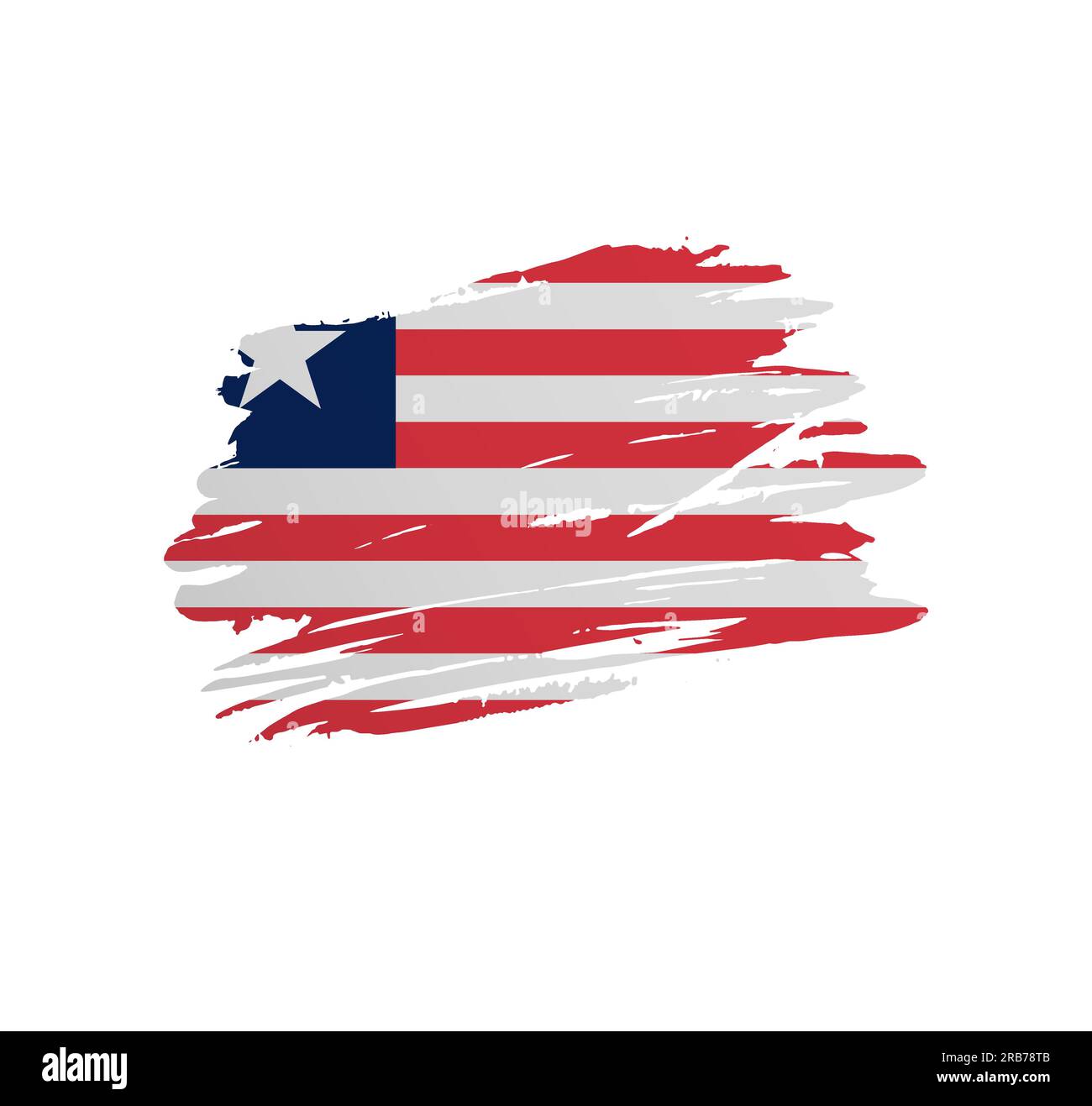Liberia flag in grunge Stock Vector Images - Alamy