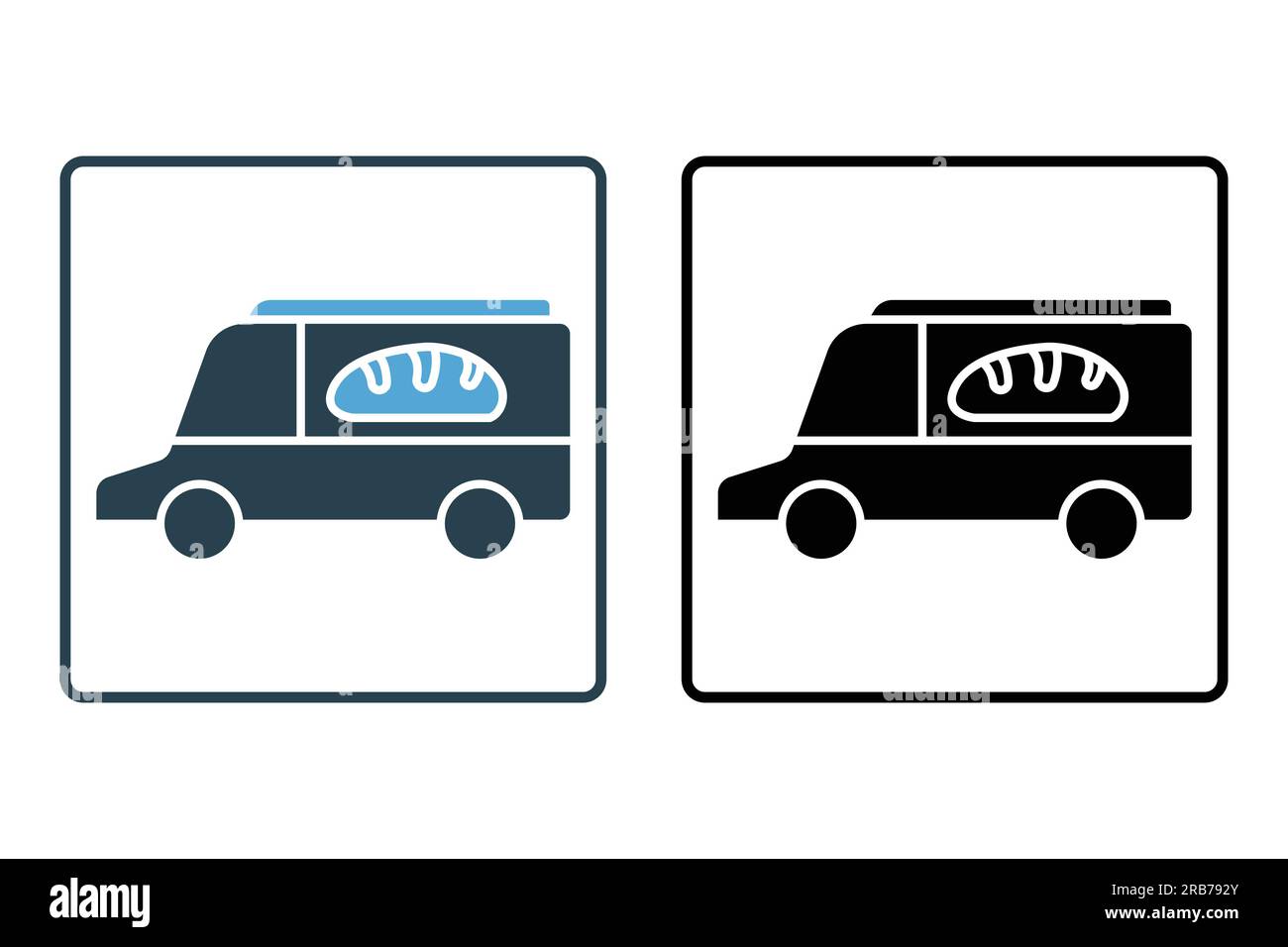 Food truck icon. icon related to service of bakery, delivery car. Solid ... Food truck icon. icon related to service of bakery, delivery car. Solid ...