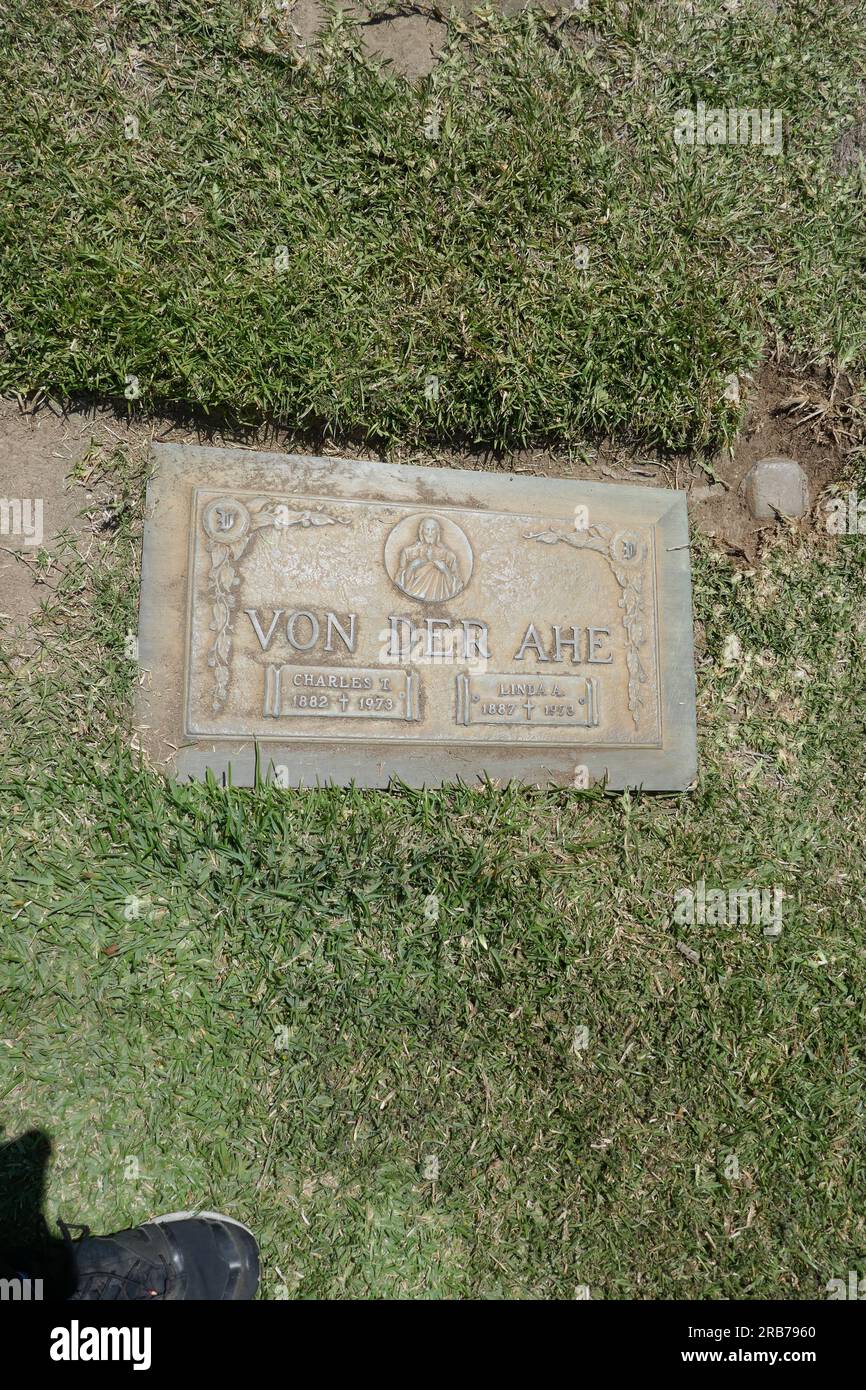 Culver City, California, USA 6th July 2023 Charles T. Von Der Ahe Grave ...
