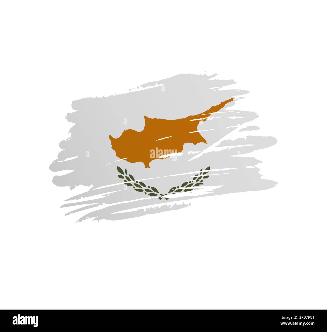 Cyprus flag - nation vector country flag trextured in grunge scratchy ...