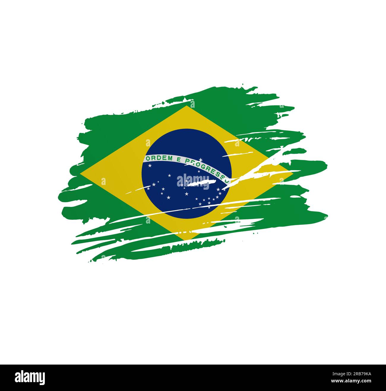Brazil flag - nation vector country flag trextured in grunge scratchy ...