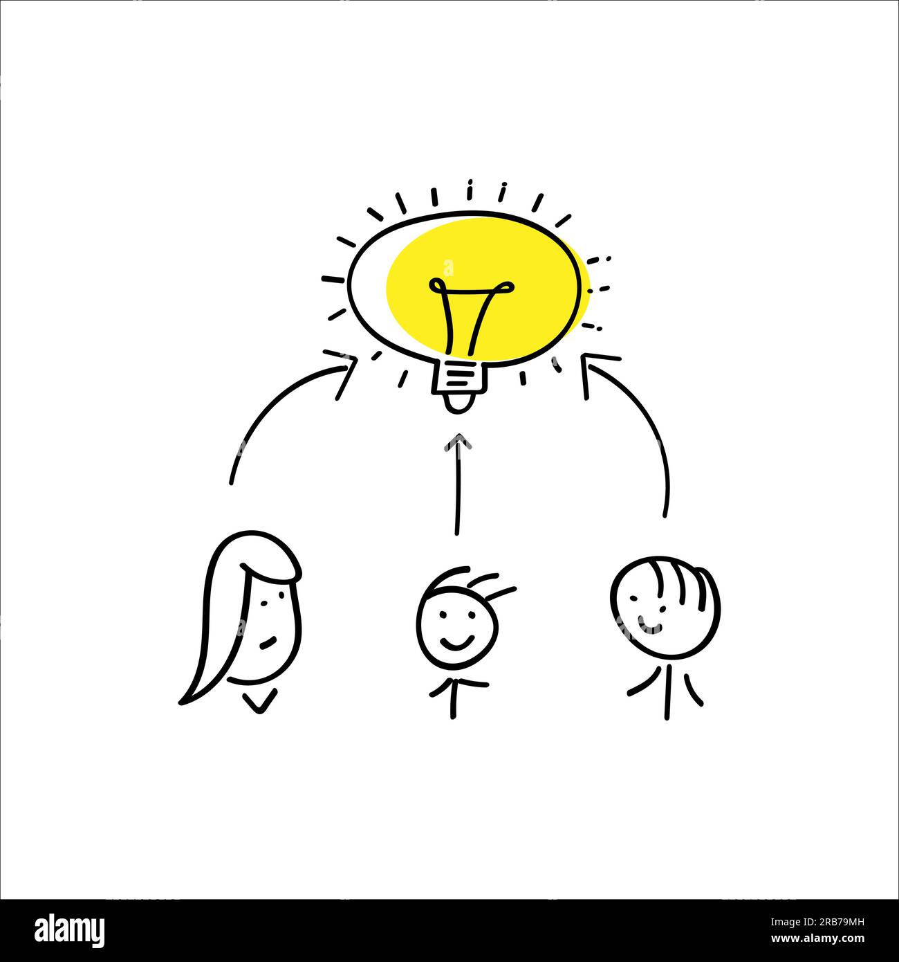 Design about brainstorming concept . Vector illustration Stock Vector ...