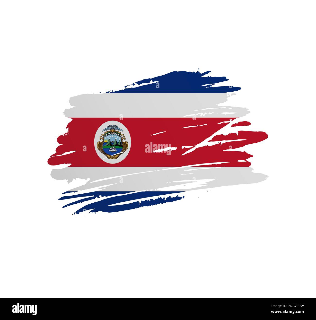 Costa Rica flag - nation vector country flag trextured in grunge ...