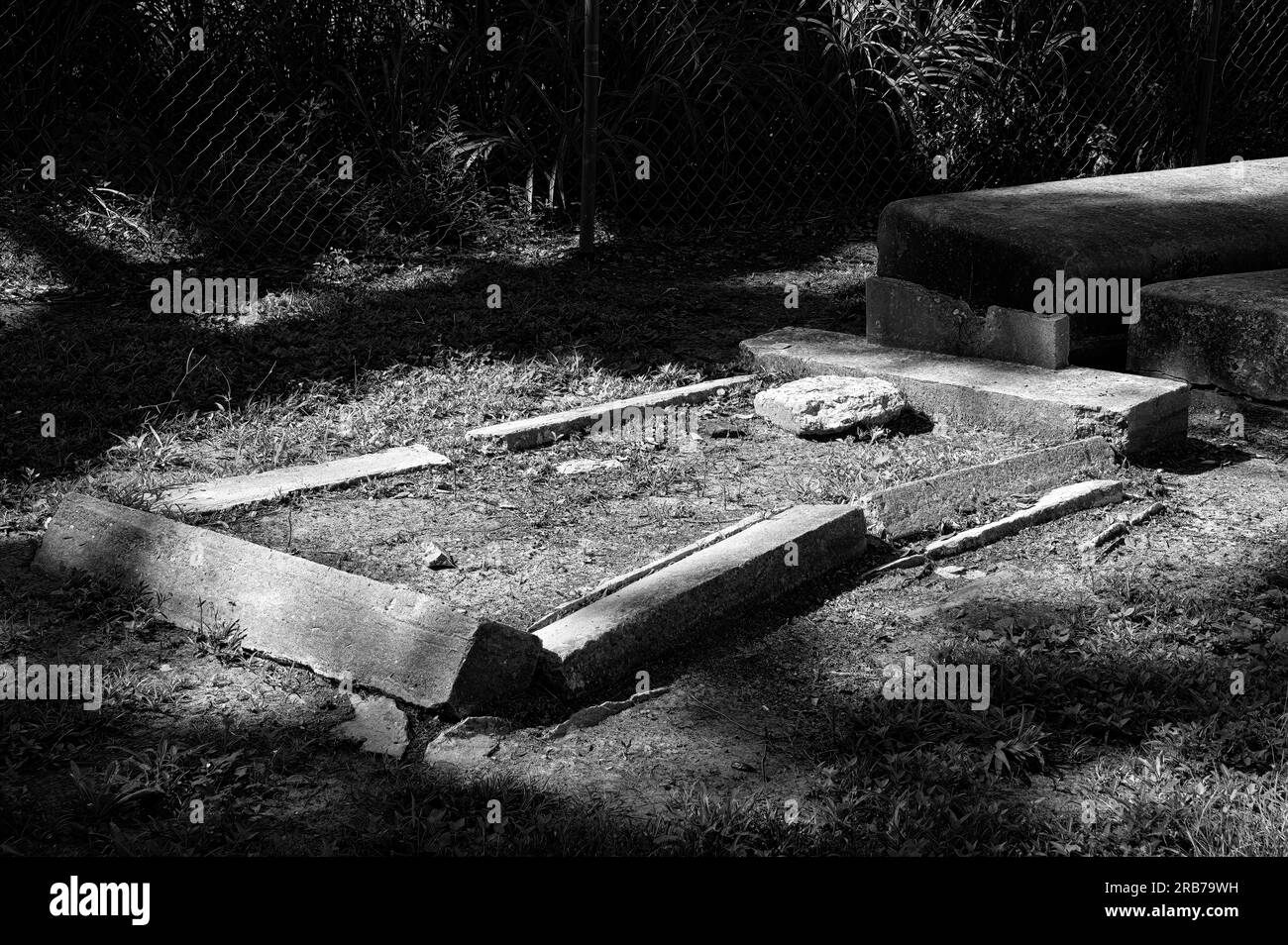 I think this used to be a coffin crypt, that through the ravages of ...