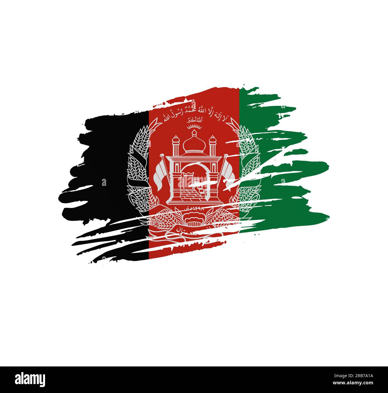 Afghanistan flag - nation vector country flag trextured in grunge ...