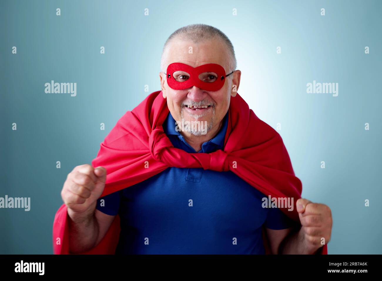 Funny Superhero Character Imagination Humor. Hero Costume Stock Photo ...