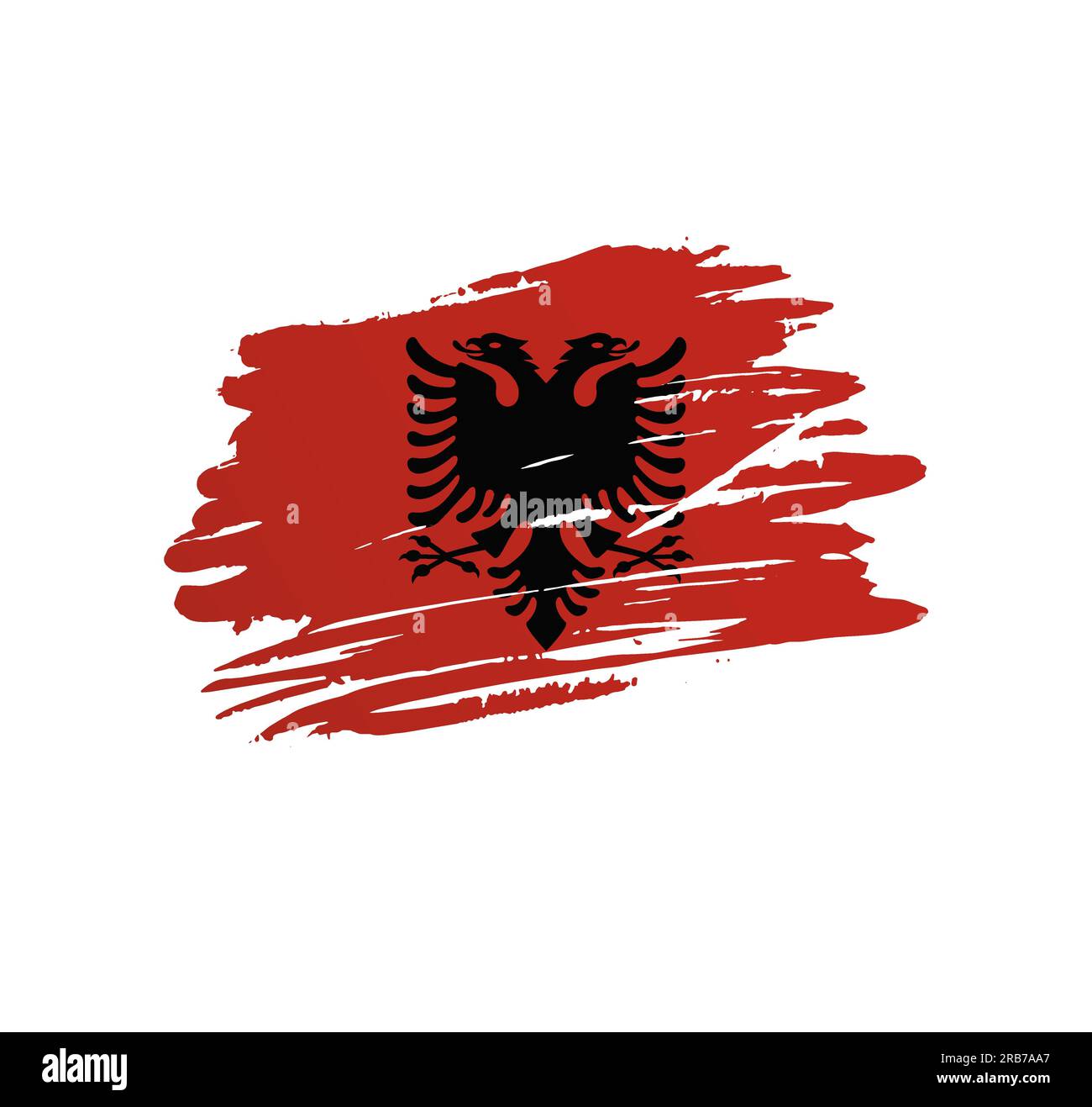 Albania flag - nation vector country flag trextured in grunge scratchy ...
