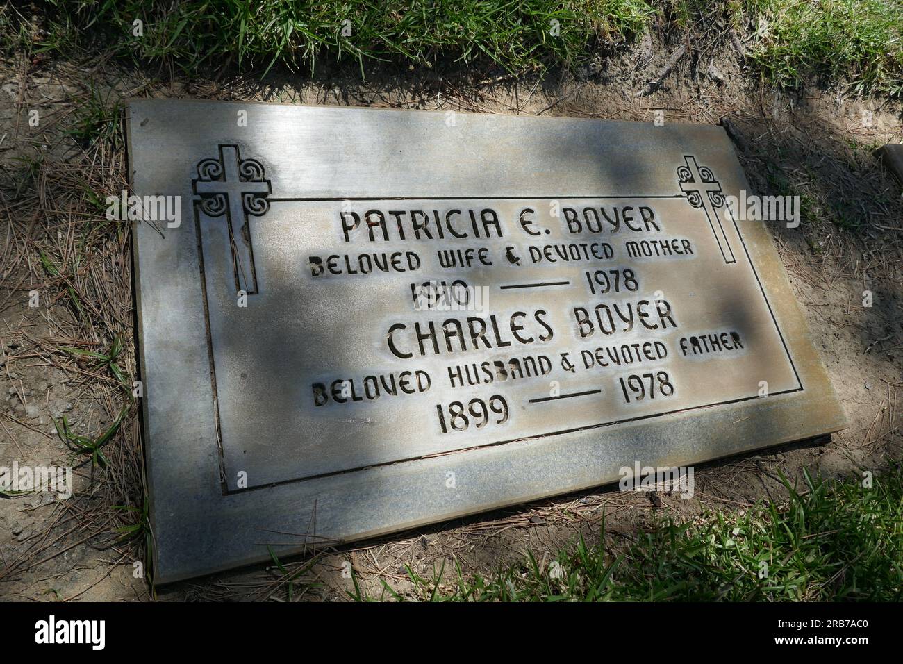 Culver City, California, USA 6th July 2023 Actor Charles Boyer Grave in ...