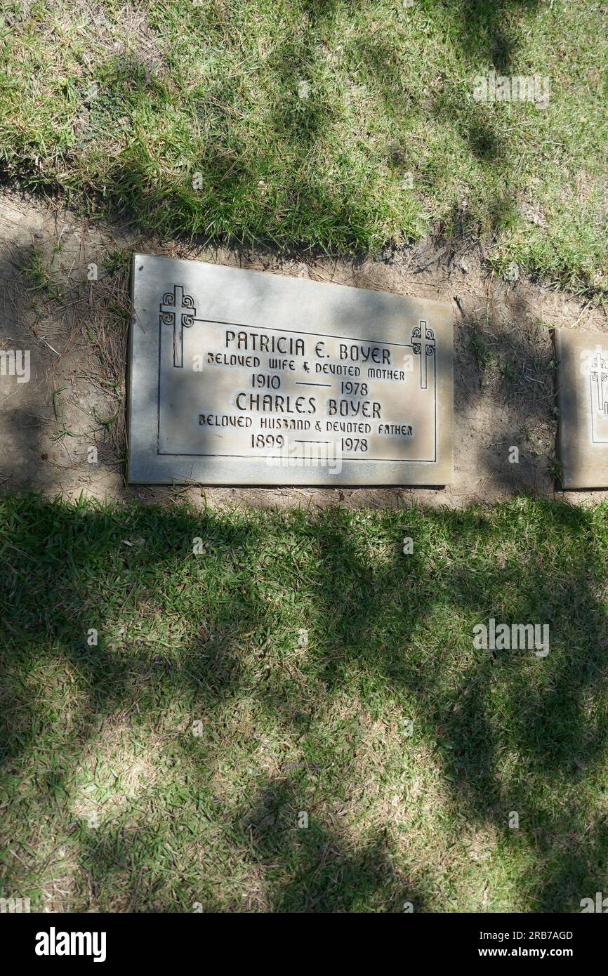 Culver City, California, USA 6th July 2023 Actor Charles Boyer Grave in ...