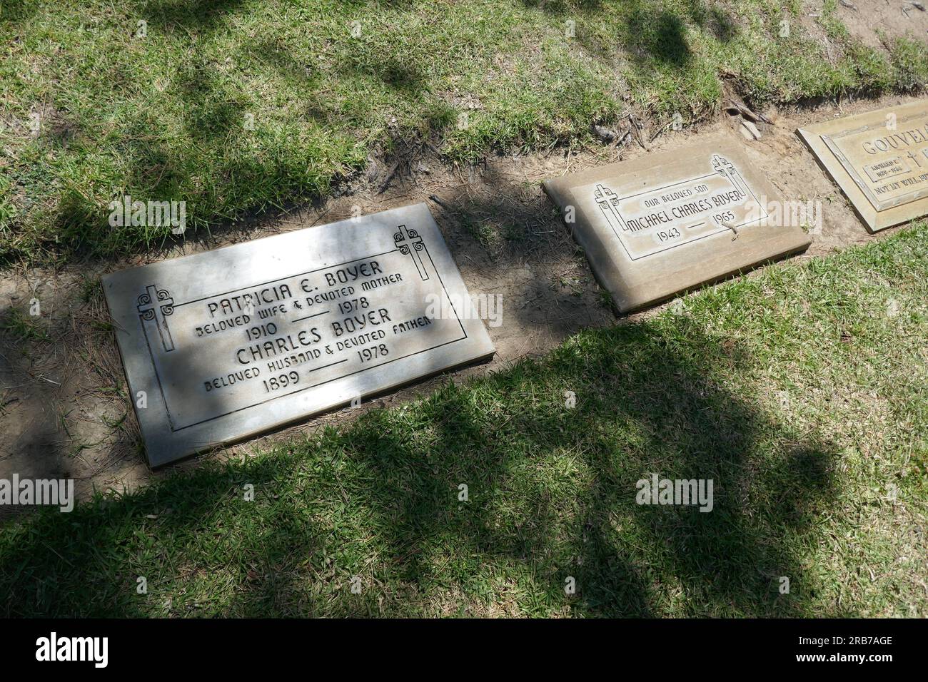 Culver City, California, USA 6th July 2023 Actor Charles Boyer Grave in ...