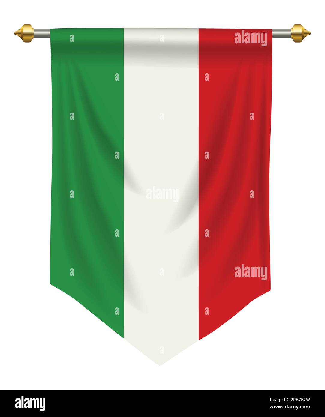 Italy flag or pennant isolated on white Stock Vector Image & Art - Alamy