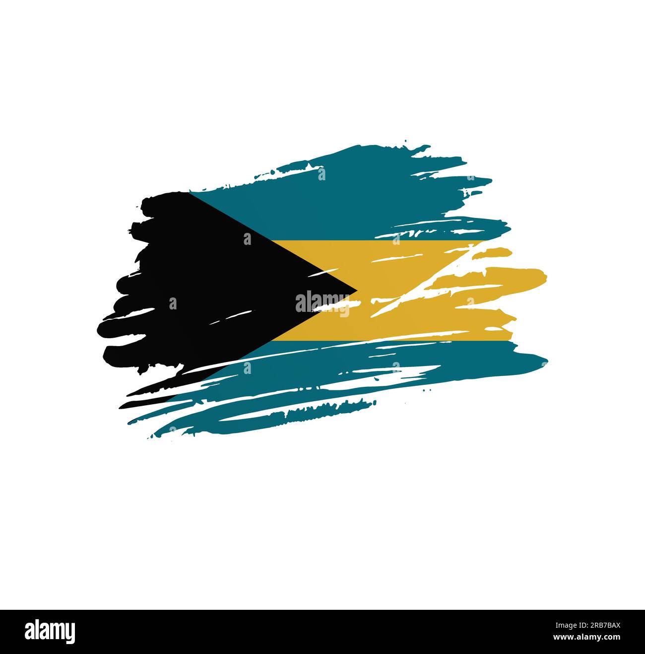 Bahamas flag - nation vector country flag trextured in grunge scratchy ...