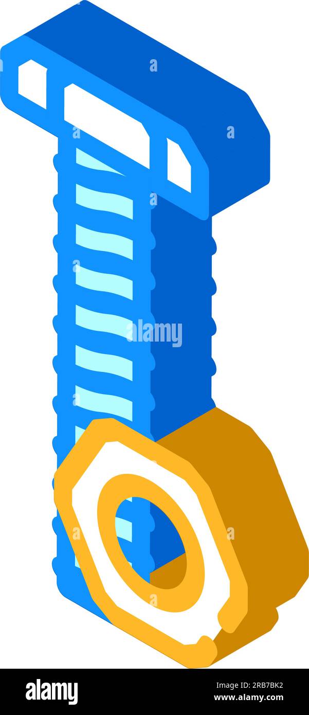 Nut and bolt isometric hi-res stock photography and images - Alamy