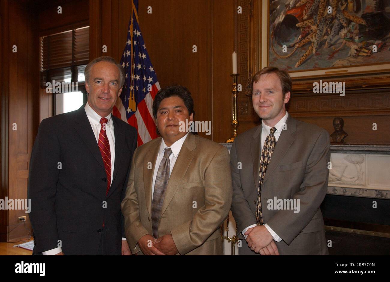 Secretary Dirk Kempthorne and staff meeting with Samuel Penney, member ...