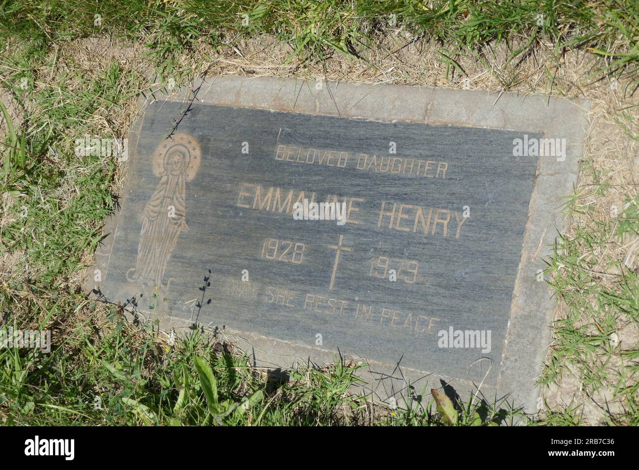 Culver City, California, USA 6th July 2023 Actress Emmaline Henry Grave at Holy Cross Cemetery ...